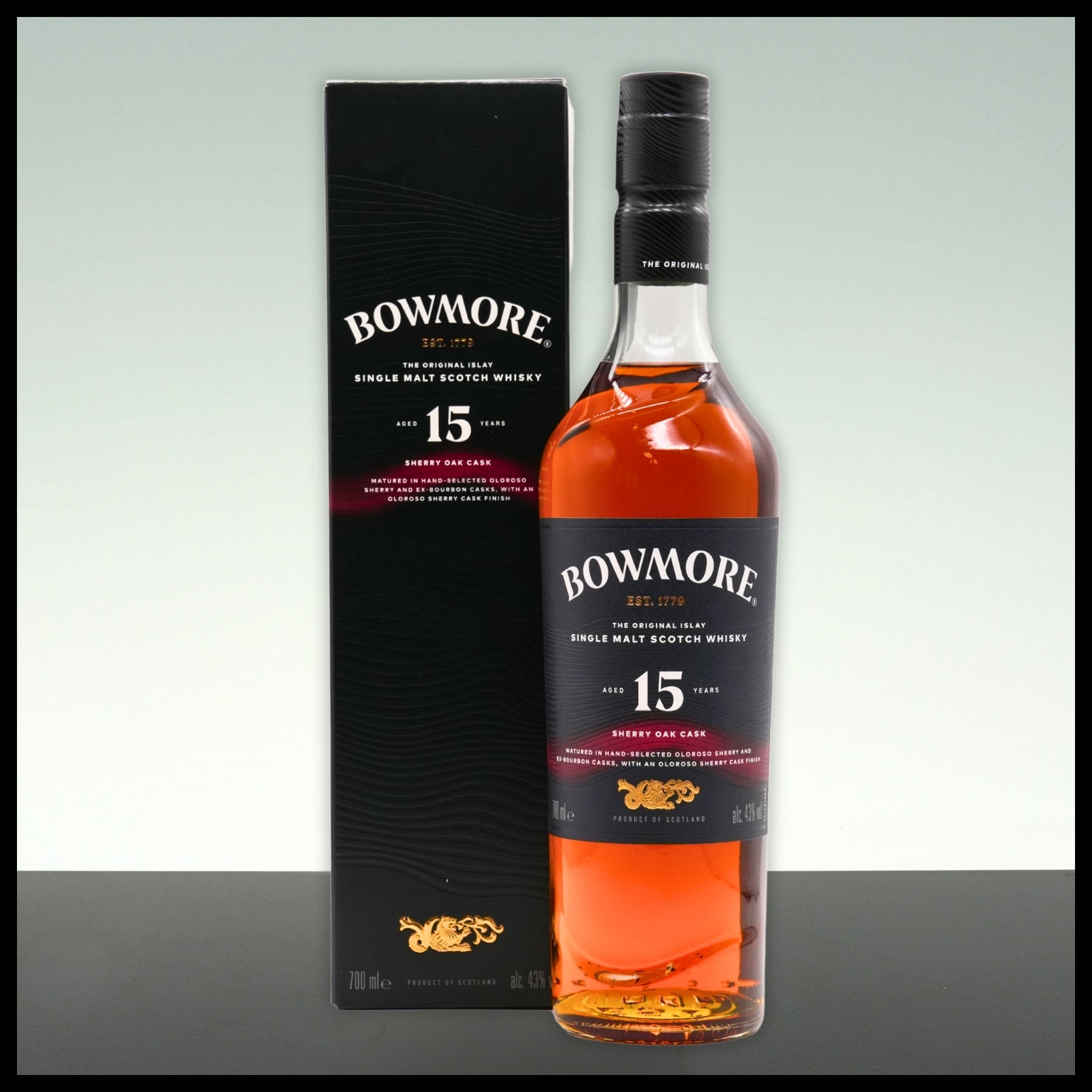 Bowmore 15 Jahre Sherry Oak Cask Whisky kaufen – 0,7L, 43% Vol.