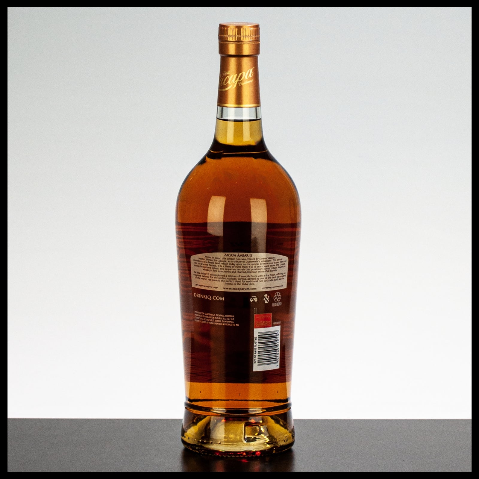 Ron Zacapa Centenario Ambar 12 YO Sistema Solera Reserva 1L - 40% Vol.