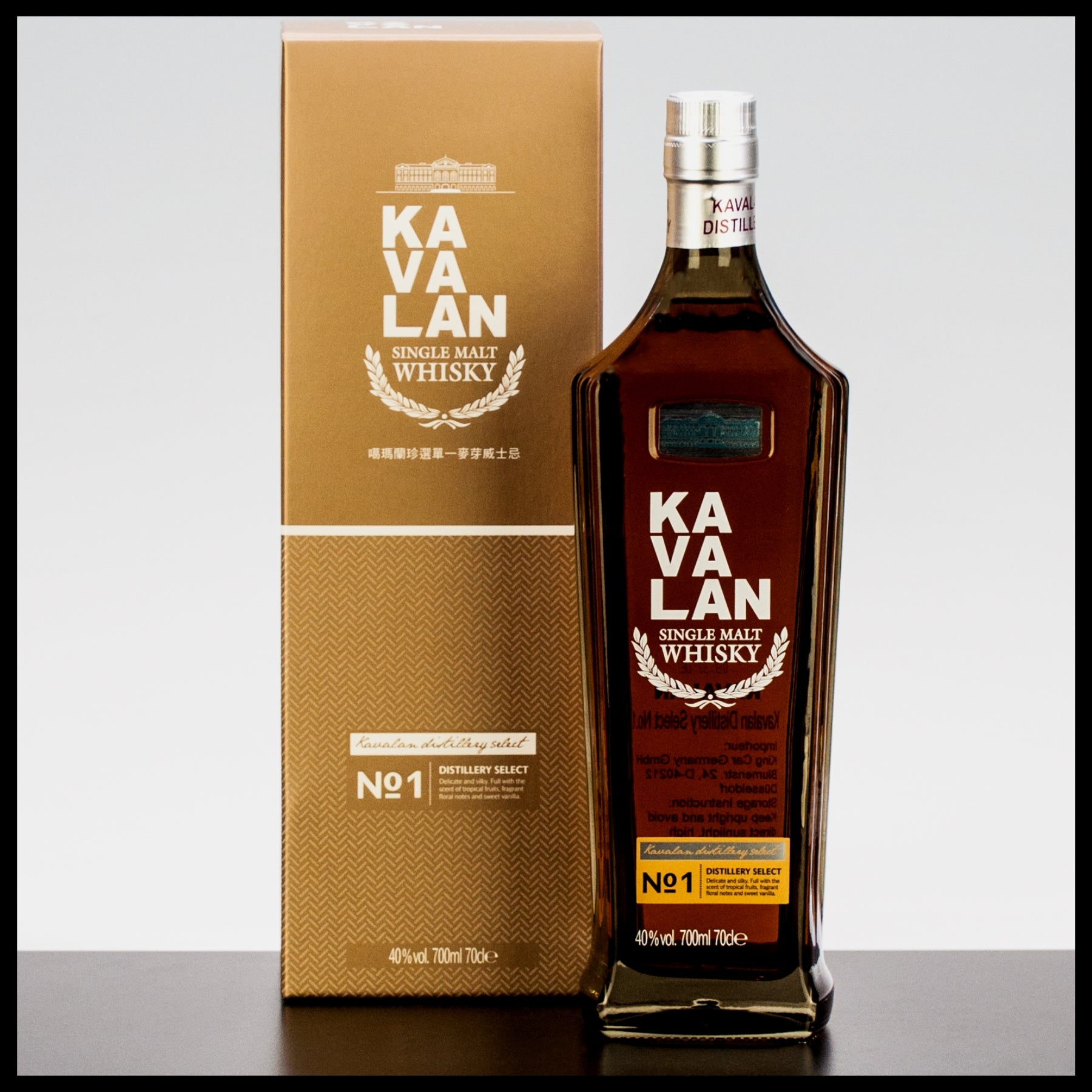 Kavalan Distillery Select No. 1 Single Malt Whisky 0,7L - 40% Vol.